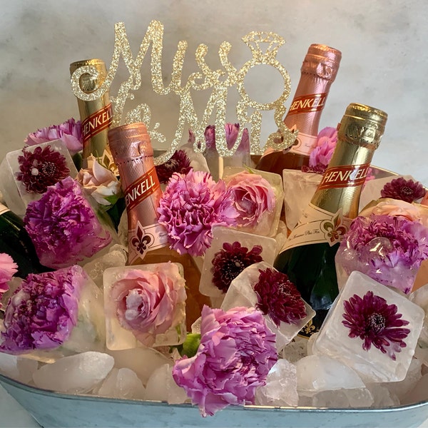 Miss to Mrs Cake Topper, Bridal Shower Cake Topper, Glitter Miss to Mrs ...