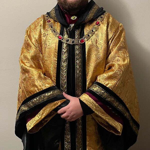 Celtic Green Full Length Hooded Cloak and Faux Fur Mantle. Cotton Cloak ...