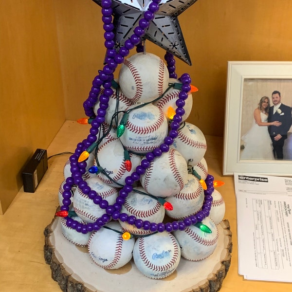 Baseball Christmas Tree - Etsy