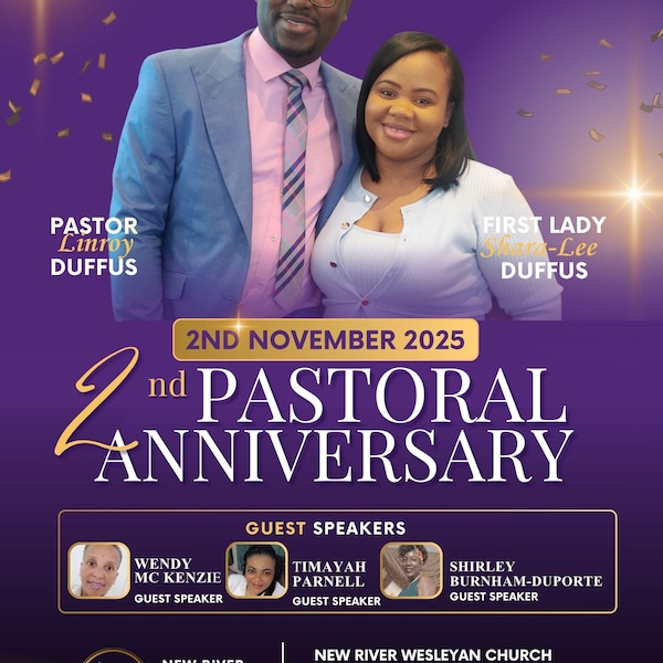 Pastoral Anniversary Flyer, Church Event Flyer, Pastor Appreciation ...