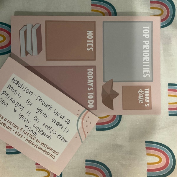 Boho the Plan Notepad Trendy Notepad, to Do List, Daily Plan, Planner ...