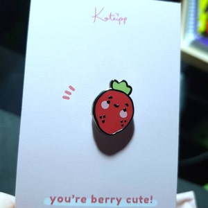 Lil Kawaii Strawberry Enamel Pin Cute Strawberry Pin Accessories ...