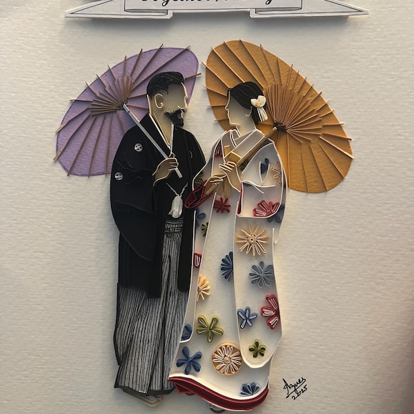 Personalised Couple Portrait With Paper Quilling- Customised Gift for ...