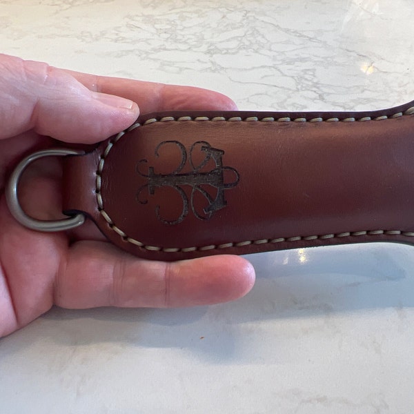 Hand Made/stitched Personalized Leather Handle Cover for Cast Iron Pans ...