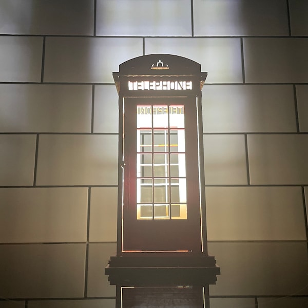 3 SVG DXF Telephone Box Files for Laser Cut Engrave Library, Wood Cut ...