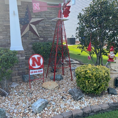 Nebraska Huskers Collegiate Logo Metal Yard Sign - Etsy