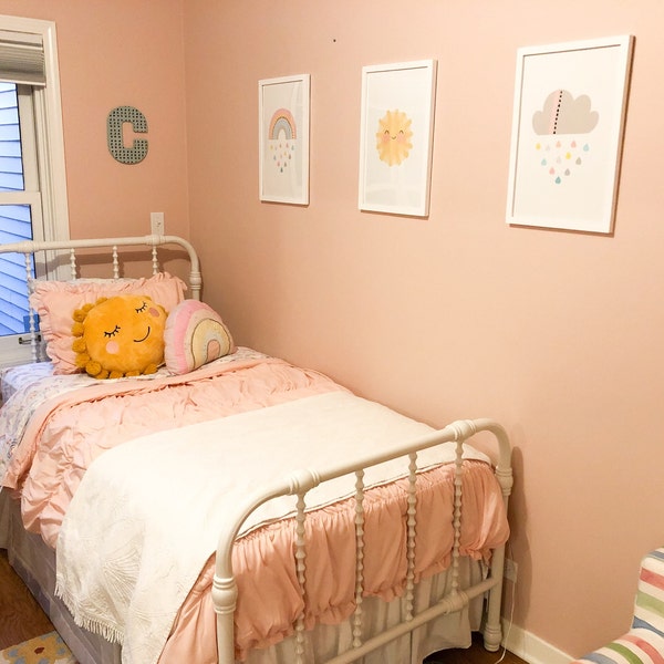 Rainbow Weather Nursery Print, Set of 3, Weather Nursery Art, Rainbow ...