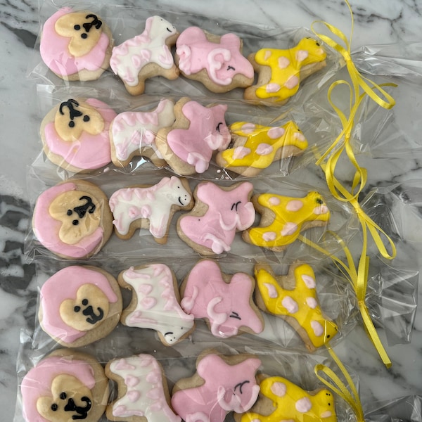 Mini Zoo Animal Birthday Sugar Cookies (1 Bag) - Safari Birthday Party ...