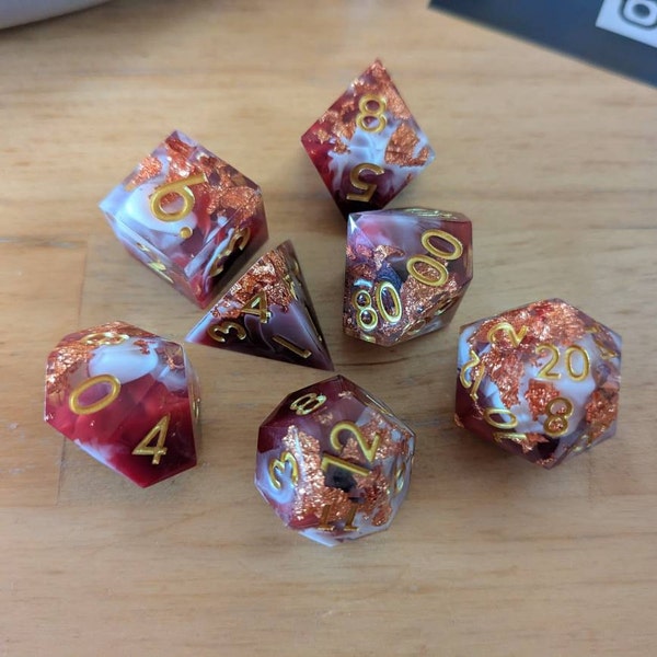 Siren Song Liquid Core Sharp Edge Dungeons & Dragons Dnd Dice Set | Dnd ...