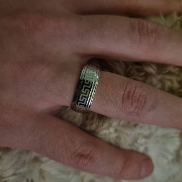 Mens Ring Gold St Michael Ring Signet Sovereign Rings for Men, Large ...