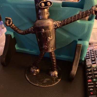 Recycled Bender Futurama Cartoon Inspired Handmade Metal Art Statue ...
