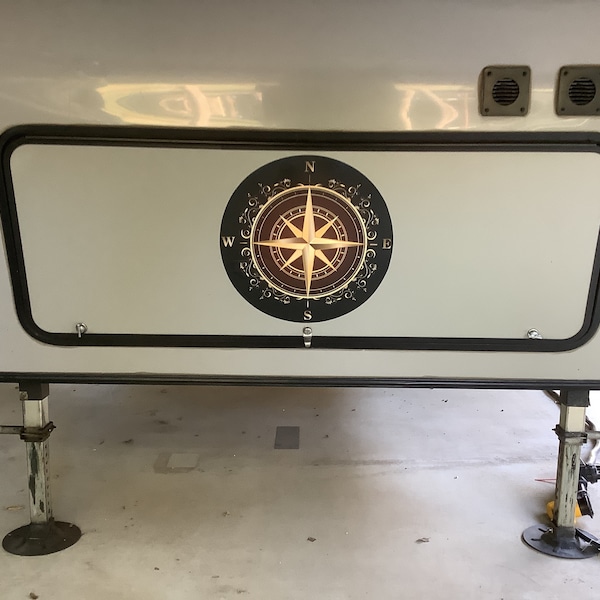 Rose Compass Camper RV Motor Home Mural Vinyl Graphic Decal Sticker - Etsy
