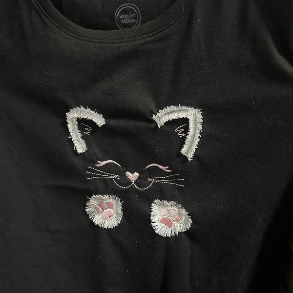 Fringe Fluffy Paws Kitten Cat Fringed Fur Machine Embroidery Designs ...