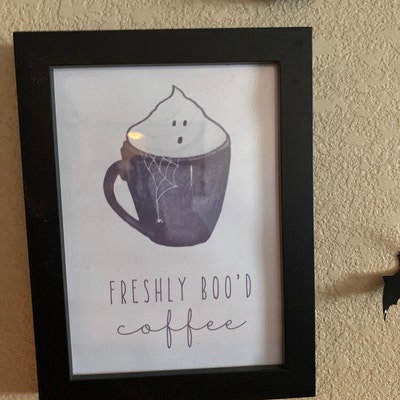 INSTANT DOWNLOAD Scream and Sugar Sign, Black Halloween Coffee Bar ...