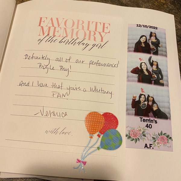 My Favorite Memory of the Birthday Girl Printable Birthday Memory Game ...