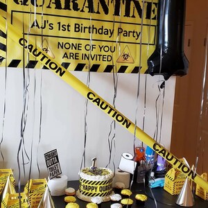 Quarantine First Birthday Vinyl Banner Sign Free | Etsy