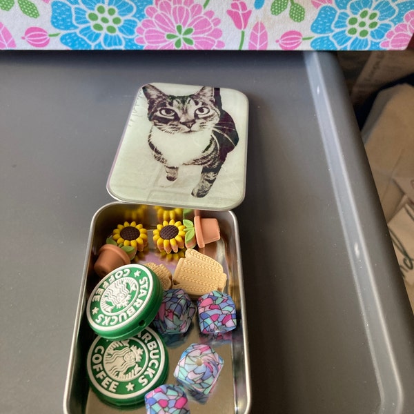 Cat Knitting Notions Tin, LARGE Card Case (026) - Etsy