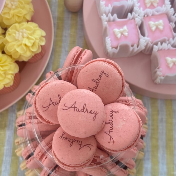 Macarons With Name Monogram Logo - French Macarons - Personalize ...