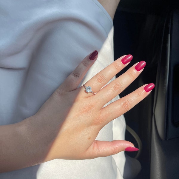 1.50ct Maddy 8x6mm 14kt Rose Gold Forever One Moissanite Diamonds ...