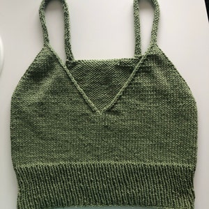 Knitting Pattern Tied Together Top Knit Crop Top Knit | Etsy