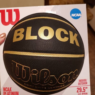 Customized Personalized Wilson Black and Gold Basketball Size 29.5 Gift ...