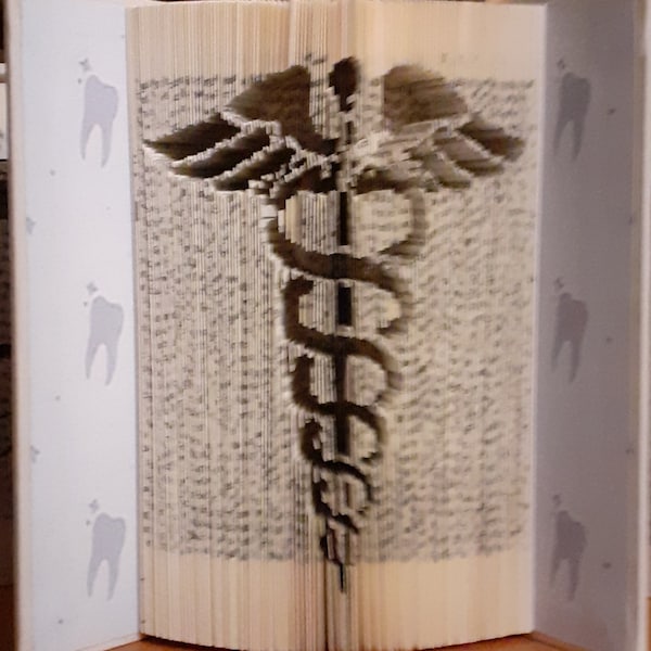 Medicine Symbol: Book Folding Pattern, Instruction DIY Folded Book Art ...