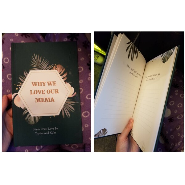 Custom Grandma Book, Personalized Keepsake for Grandmother, Mother's ...