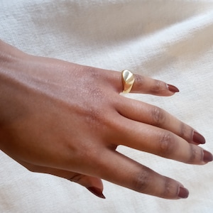 Silver Signet Ring Black Onyx Ring Flat Silver Ring Inlay | Etsy