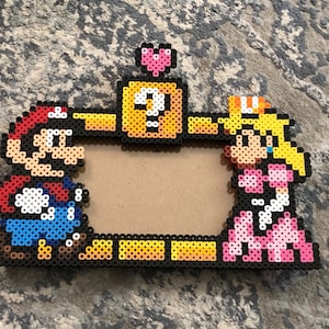 Mario Bros Picture Frame Mario and Peach Videogame Photo Frame Couples ...