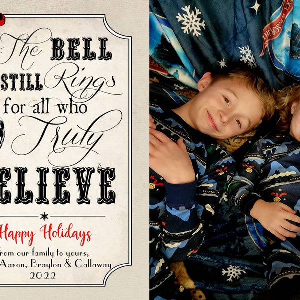 Polar Express Christmas Card - INSTANT DOWNLOAD - Edit & Print, Photo ...