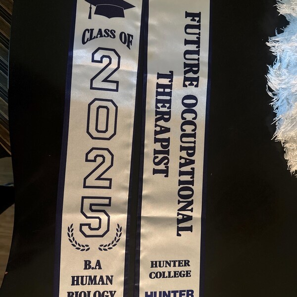 Personalized College Graduation Stole, Custom Grad Sash to Celebrate ...