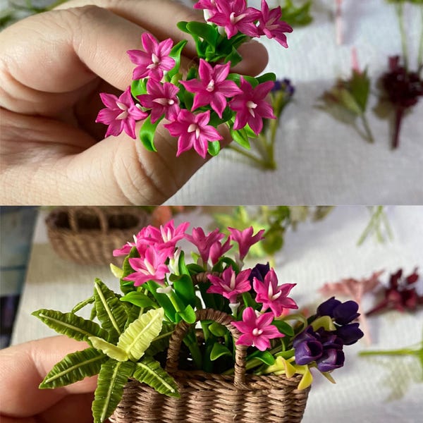 Miniature Fairy Lily Flower Bunch of Flowers,miniature Dark Pink Color ...