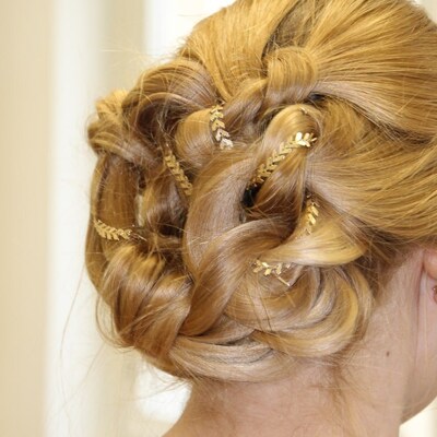 Draped Bridal Headpiece Gold Wedding Hair Drape Gold Hair Accessory ...