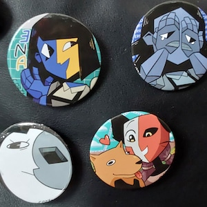 ENA Moony the Shepherd & Hourglass Dog 1.25 Inch Button Set - Etsy