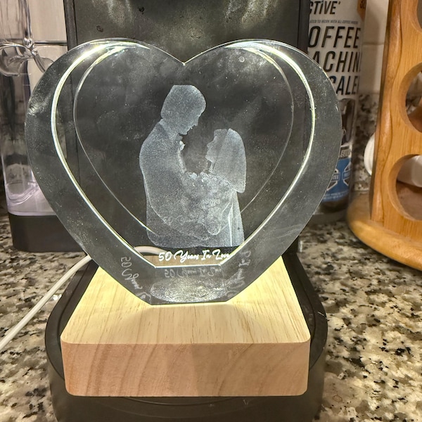 Personalized 3D Crystal Photo | Custom Engraved Picture & Glass Laser ...
