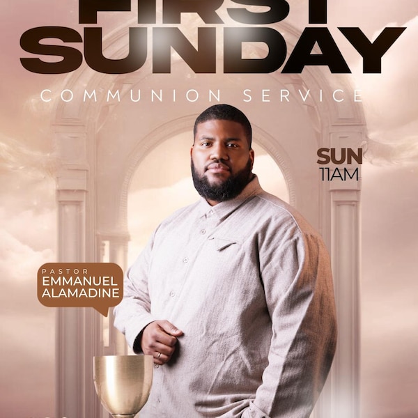 Midweek Push Church Flyer Template | Editable Canva & PSD | Bible Study ...