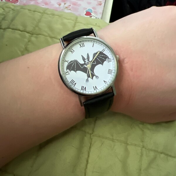 Bat Watch, Wrist Watch Skeleton of a Bat, Halloween Watch, Men's ...