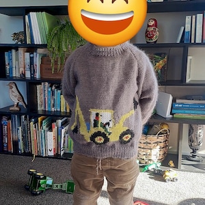 Children's Excavator/digger Motif Knitting Pattern, Sizes: 24 to 32 ...