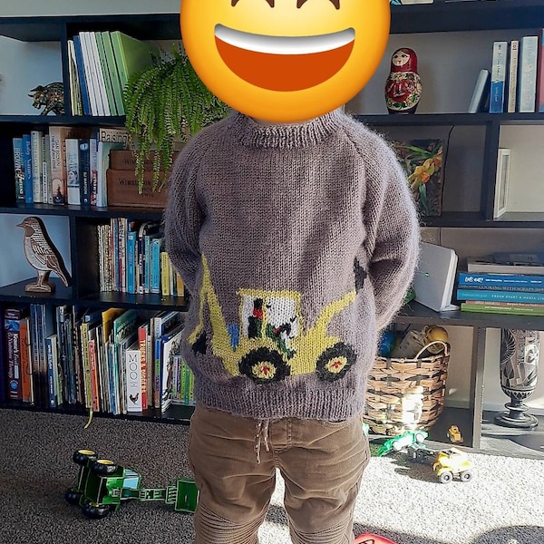 Bicycle Sweater Knitting Pattern PDF Download to Fit Children's Size 20 ...