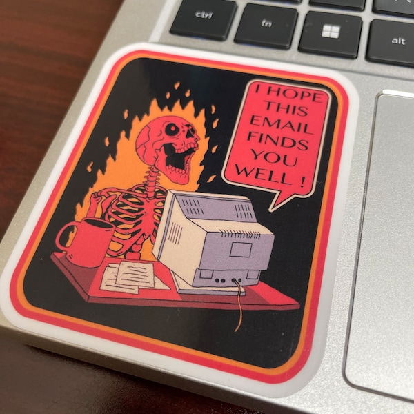 Funny Workplace Sticker, Funny Vinyl Sticker, PREMIUM Quality ...