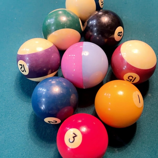 Gender Reveal (9 Ball) - Pool / Billiard Ball - 9ball Design With Pink ...