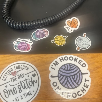 Crochet Stickers,crochet Sticker Pack,artsy Arthurs,hooked on Crochet ...