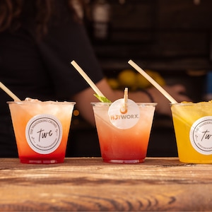 Custom Birthday EDIBLE Wafer Drink Topper, Cocktail Topper, Custom ...