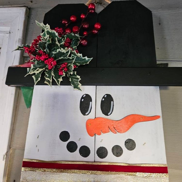 Unfinished Wooden Snowman Shape Unfinished Wooden Snowman Cutout Craft ...