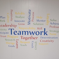 Vinyl Wall Art Decal| Teamwork |workplace Word Cluster Cloud Business ...