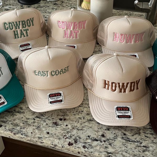 Personalized Embroidered Hat, Custom Caps, Adjustable Trucker Hat ...