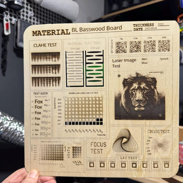Laser Calibration Pack, Lightburn Material Test Files, Laser Engraving ...