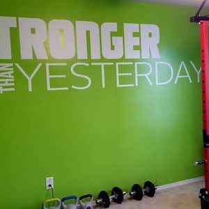 CUSTOMIZABLE GYM / FITNESS Decal for Window or Interior, Workout Decal ...