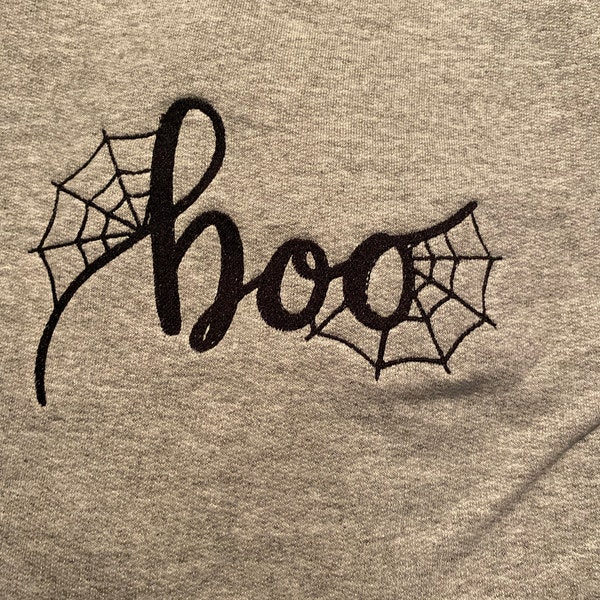 Halloween Boo Embroidery Design - 7 Sizes Formats: Dst Exp Hus Jef Pes ...