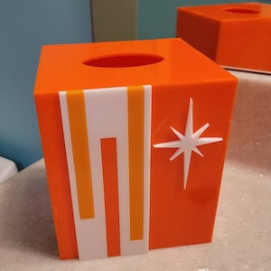 Mid Century Modern Tissue Box Cover modline Design Retro Style Tissue ...